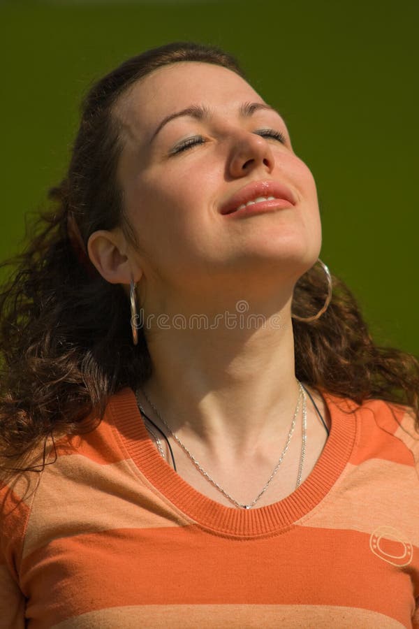 Girl Getting a Tan stock image. Image of eyes, dreaminess - 5787139