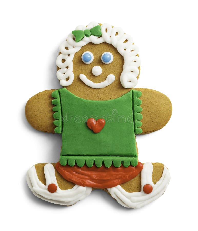 Girl Gingerbread Cookie stock photo. Image of ginger - 73345042
