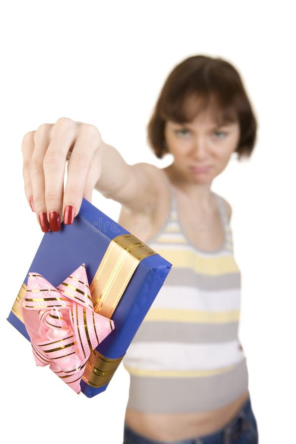 A Girl Giving Back A Present Picture. Image: 5904781