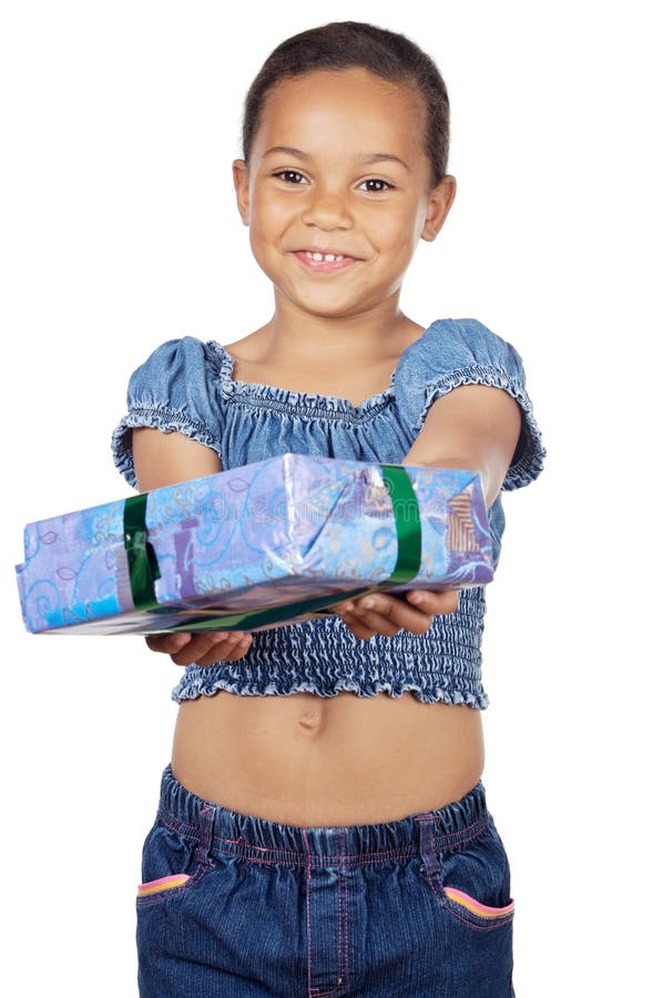 Girl giving a gift stock photo. Image of party, holidays - 2972248