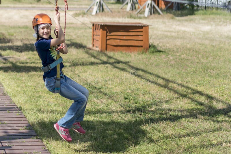 Toy Rope Park for Children S Outdoor Games. Rope Adventure Park in a ...