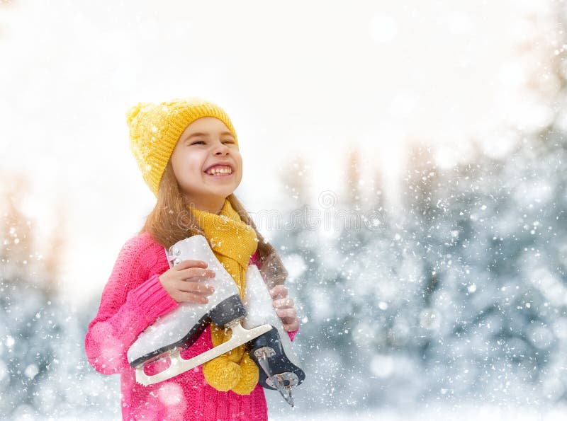 Girl is going skate stock image. Image of activity, holiday - 63205991