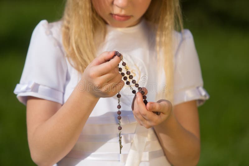 Girl Going To the First Holy Communion Stock Image - Image of ceremony ...
