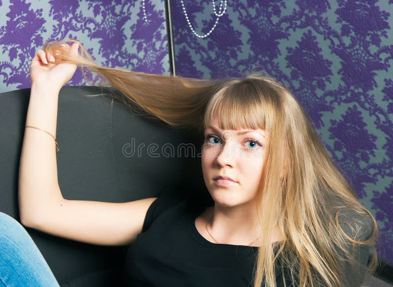 Girl with gold hair stock photo. Image of fashionable - 27254118