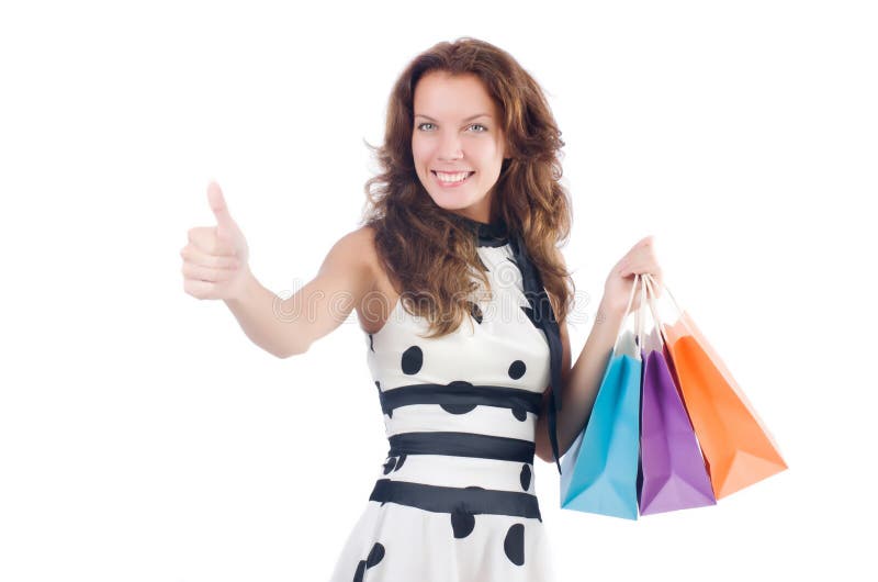 Girl after good shopping stock photo. Image of buying - 34469038