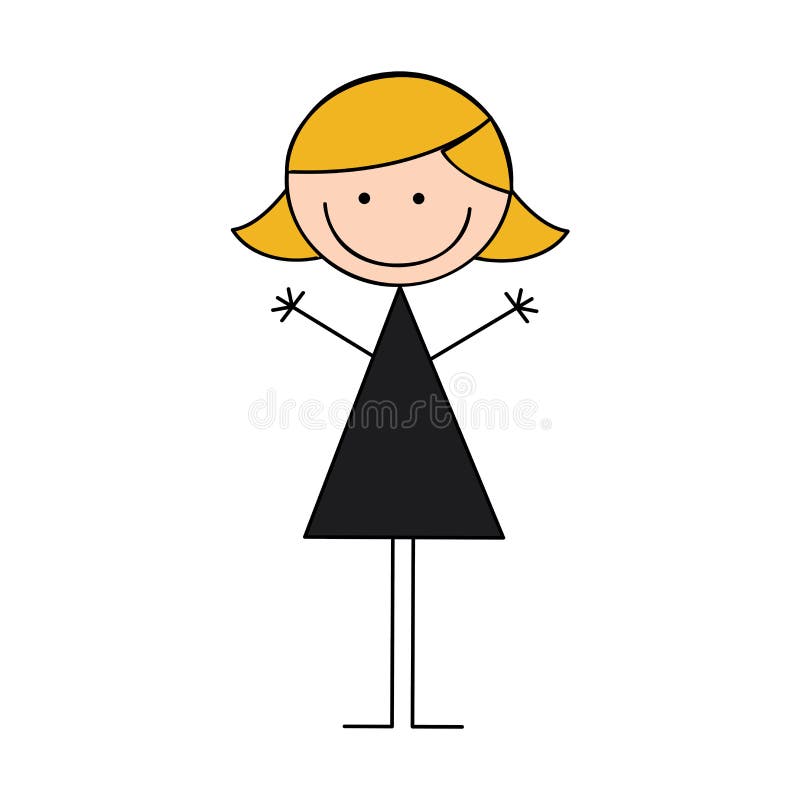 Girl graphic stock vector. Illustration of drawing, graphic - 44683835