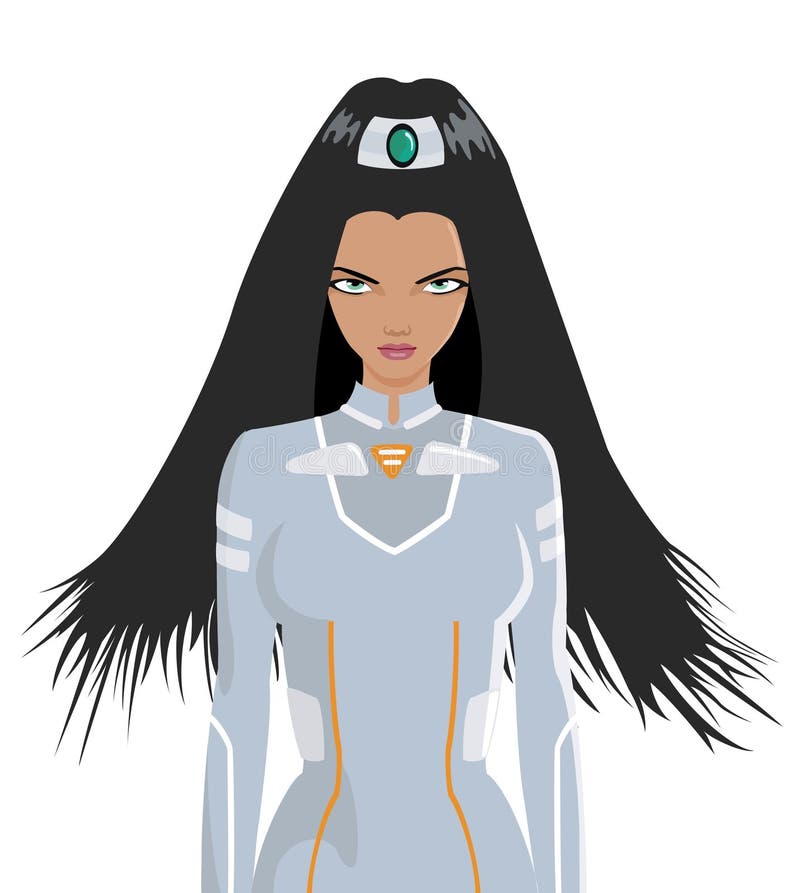 Girl in grey stock vector. Illustration of military, grey - 4329512