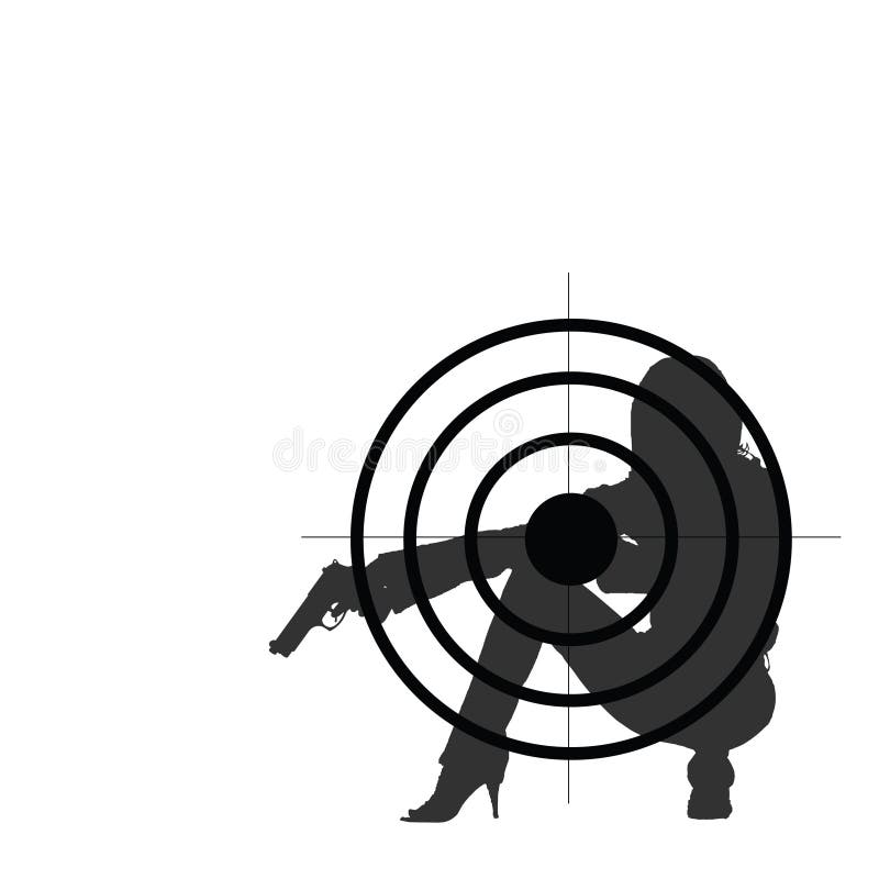 Women Silhouette Gun Stock Illustrations – 172 Women Silhouette Gun ...