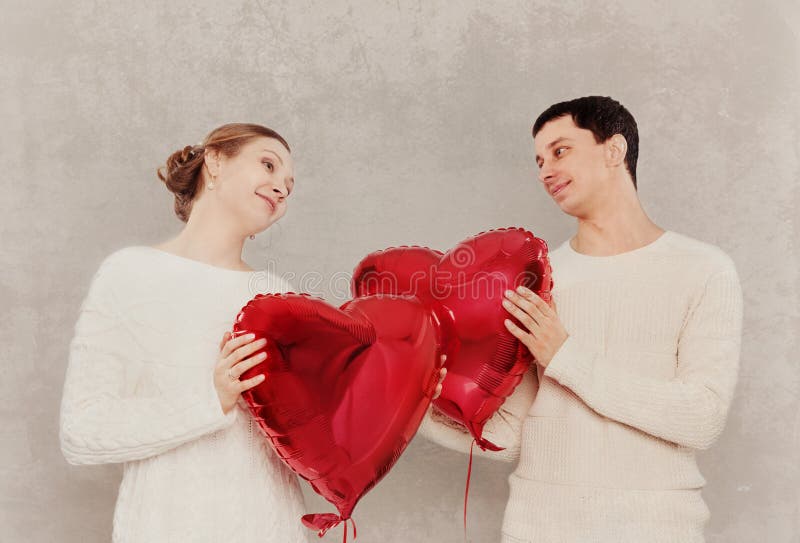 Exchange of hearts stock image. Image of helium, lovely - 29784855