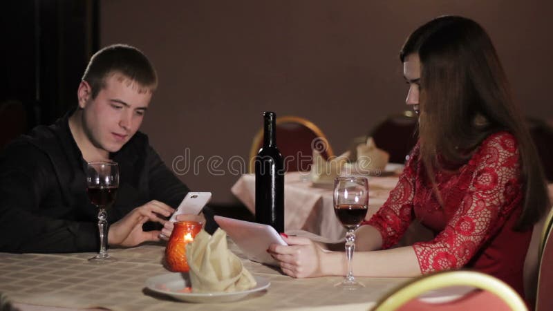 Girl and Guy Romantic Dinner Stock Video - Video of life, nature: 66588309