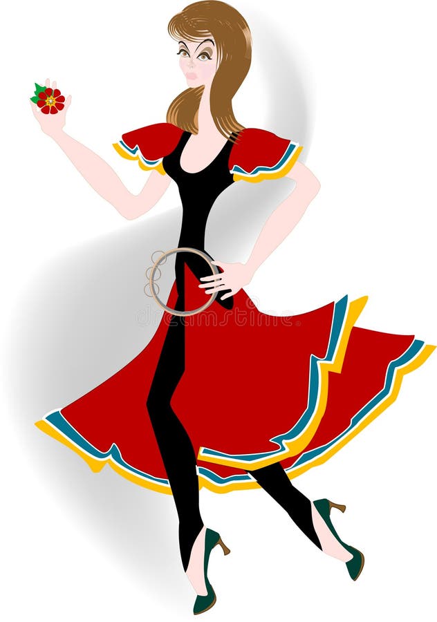 Girl.Gypsy. stock vector. Illustration of discotheque - 8155592