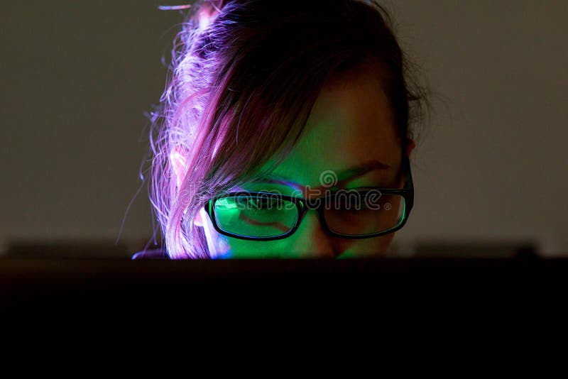 A girl hacker stock image. Image of adult, business, person - 89679103