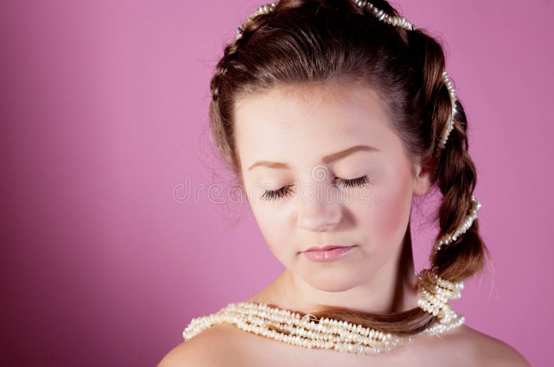 Girl hairstyle stock image. Image of face, isolated, hair - 24883835