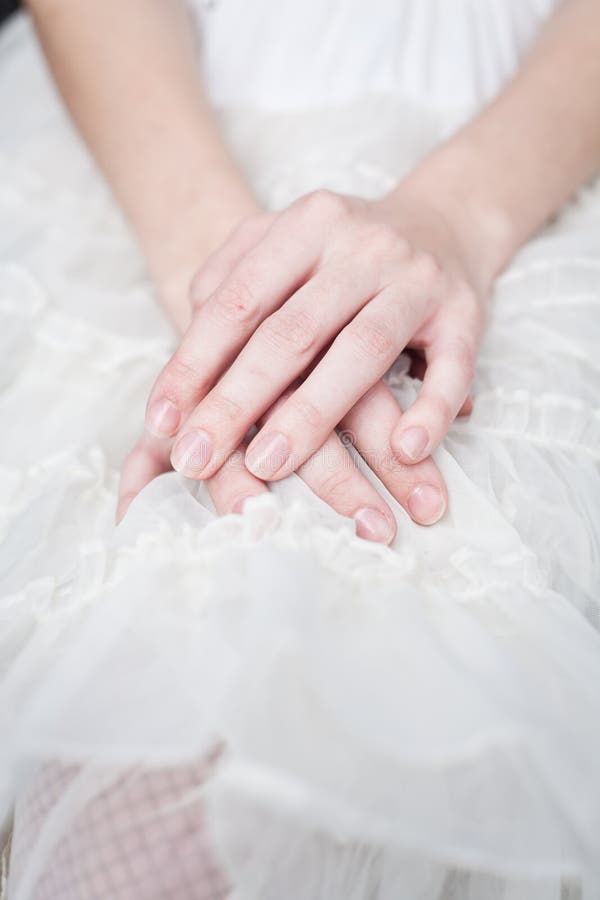 Girl with hands on lap stock photo. Image of female, girl - 22167636