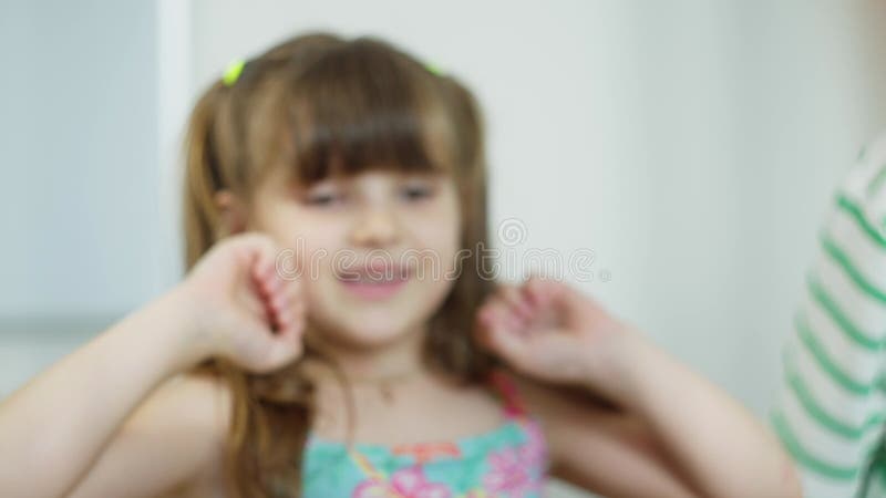 The Girl is Happy that she Completed an Independent Task. Stock Video ...