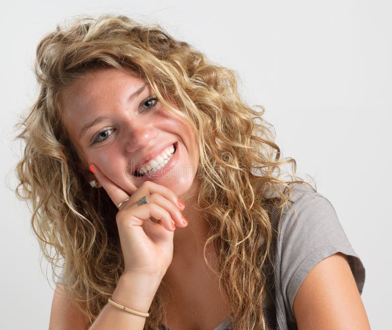 Girl with Happy Expression stock photo. Image of female - 20760564