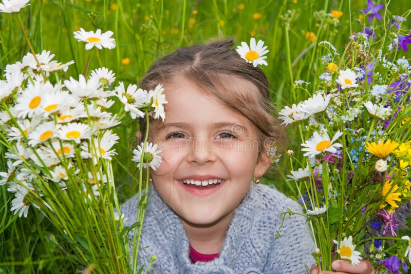 Girl happy in nature stock image. Image of child, baby - 25232119