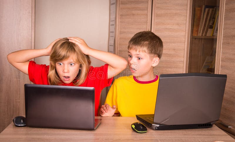 Boy Having Problems with His Homework. Panic Stock Image - Image of ...