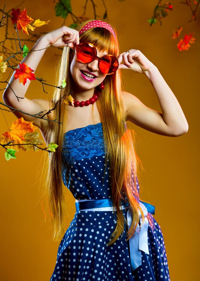 Girl having a fun stock image. Image of blue, adult, female - 18676293