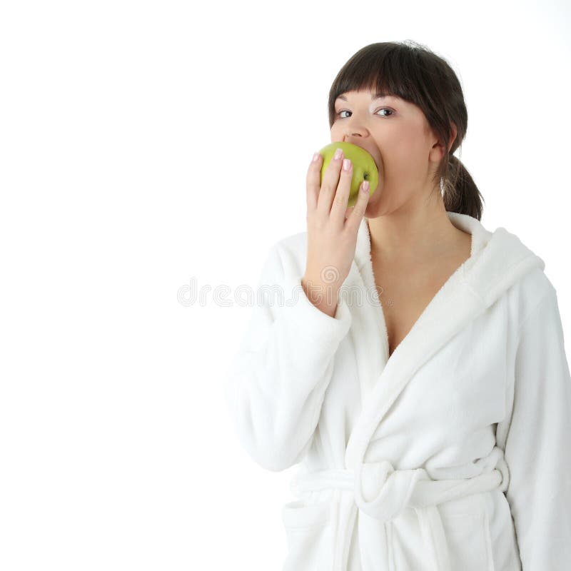 Girl having snack stock photo. Image of healthy, freshness - 12552808