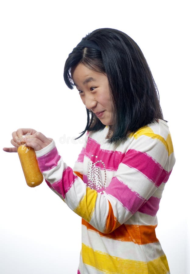 Girl having Snack time stock photo. Image of cake, snack - 22852128