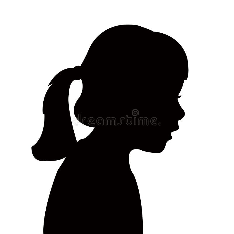 A Girl Head, Silhouette Vector Art Work Stock Vector - Illustration of ...