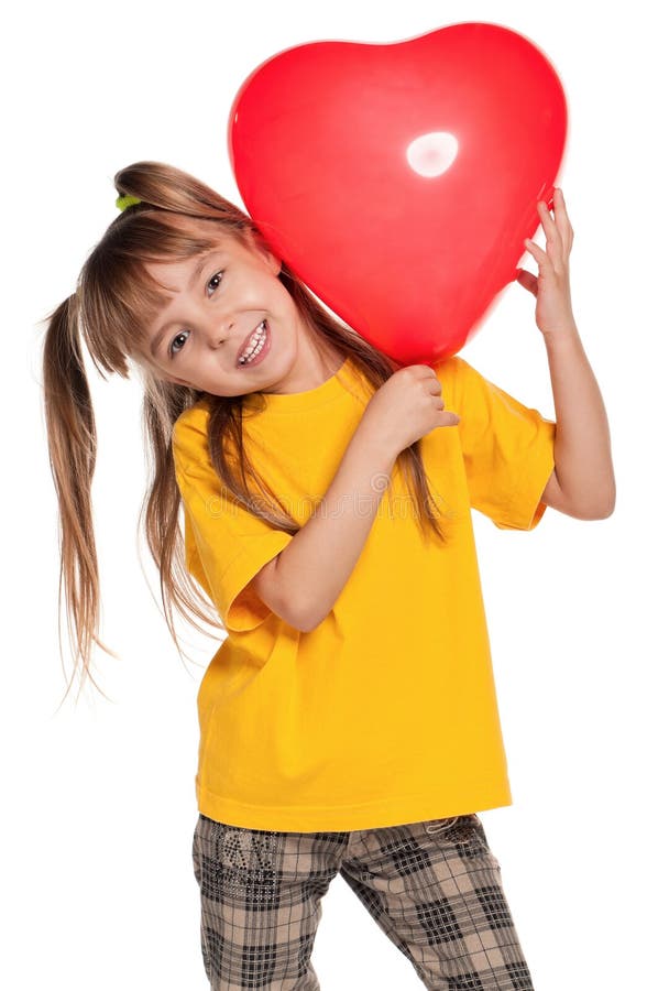 Girl with heart stock image. Image of caucasian, model - 22687021