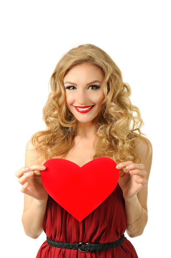 Girl with heart stock image. Image of isolated, human - 22919869