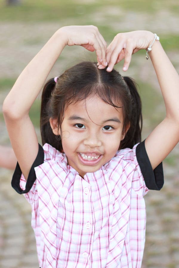 Girl Heart Shape stock photo. Image of relationship, human - 28880550