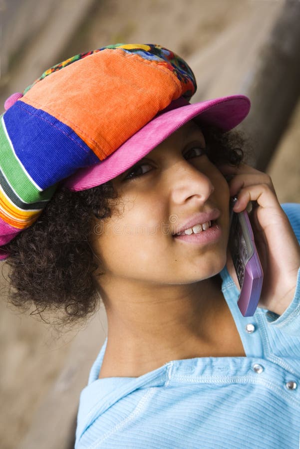 Girl on her Cellphone stock photo. Image of happy, instant - 3434890
