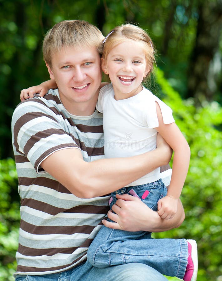 Girl with her dad stock image. Image of summer, adult - 25353683