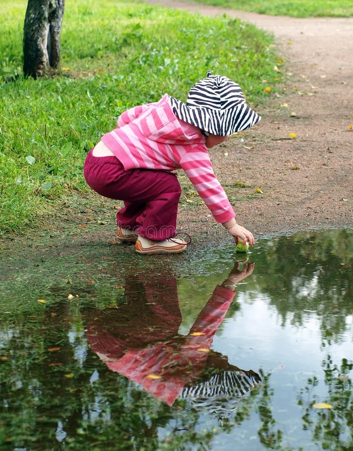 Girl and her reflection stock image. Image of people - 15708561