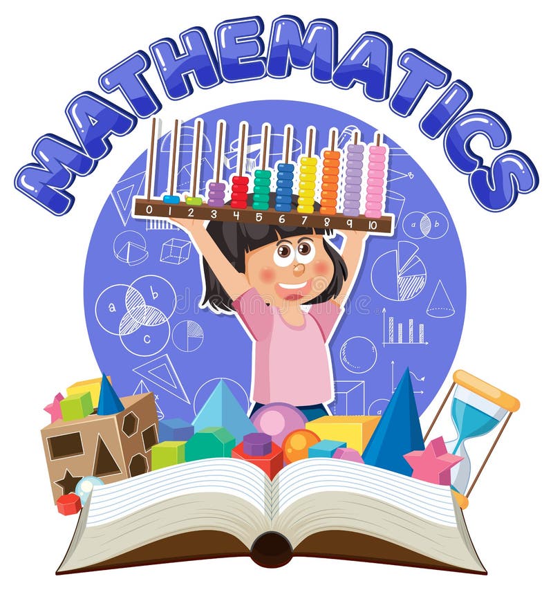 Girl Holding Abacus Math Banner Stock Vector - Illustration of ...