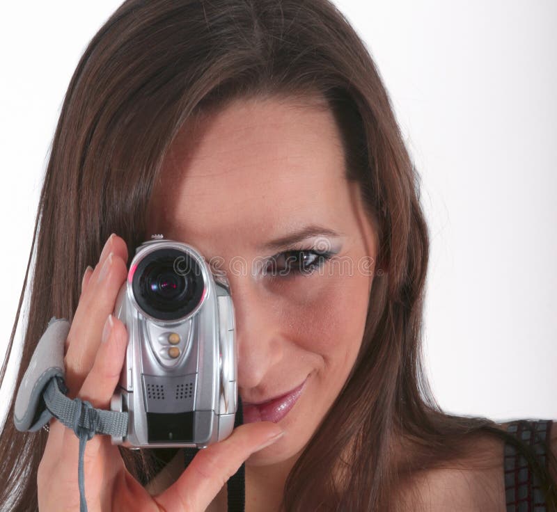 Girl holding camera stock photo. Image of people, gorgeous - 1646716