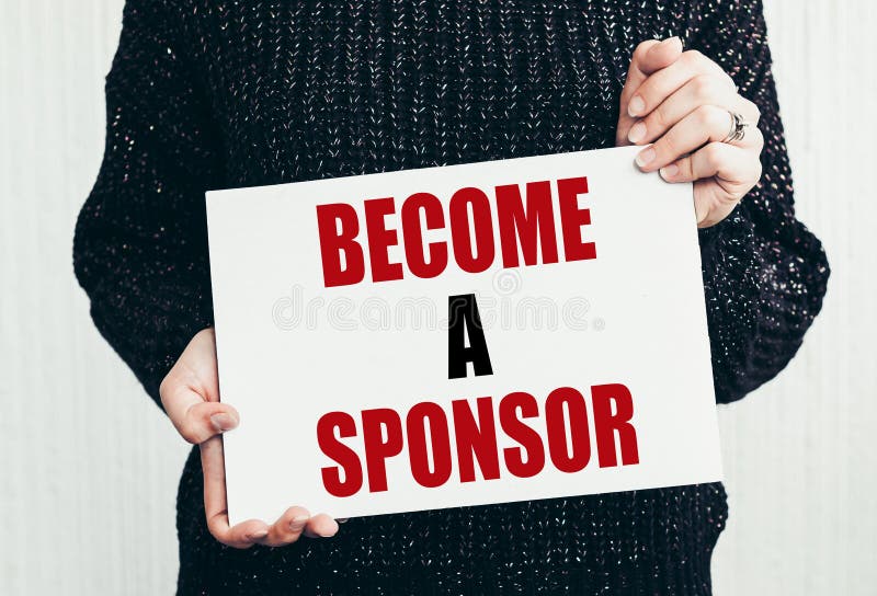 Become a sponsor stock photo. Image of blackboard, wanted - 96927008