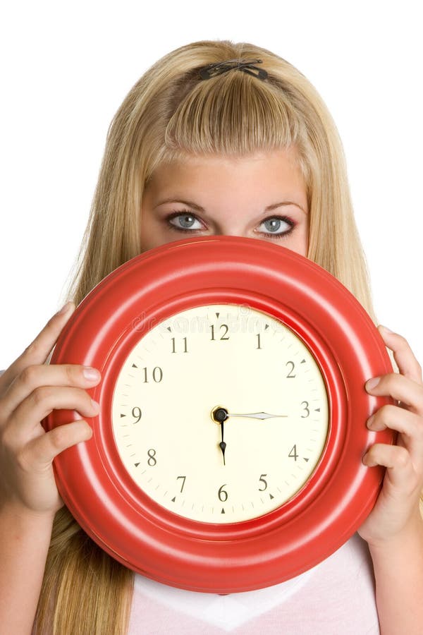 Girl Holding Clock stock image. Image of teen, teenager - 3081803