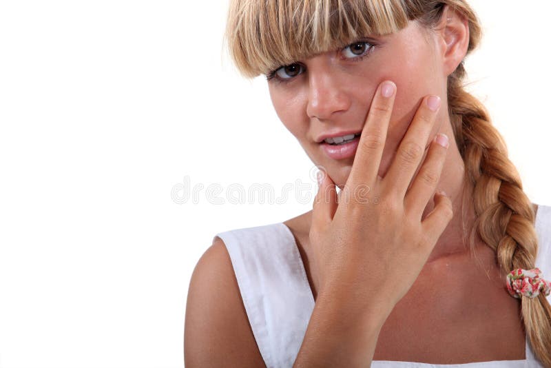 Girl holding face stock photo. Image of 1718, 1920, female - 29062974