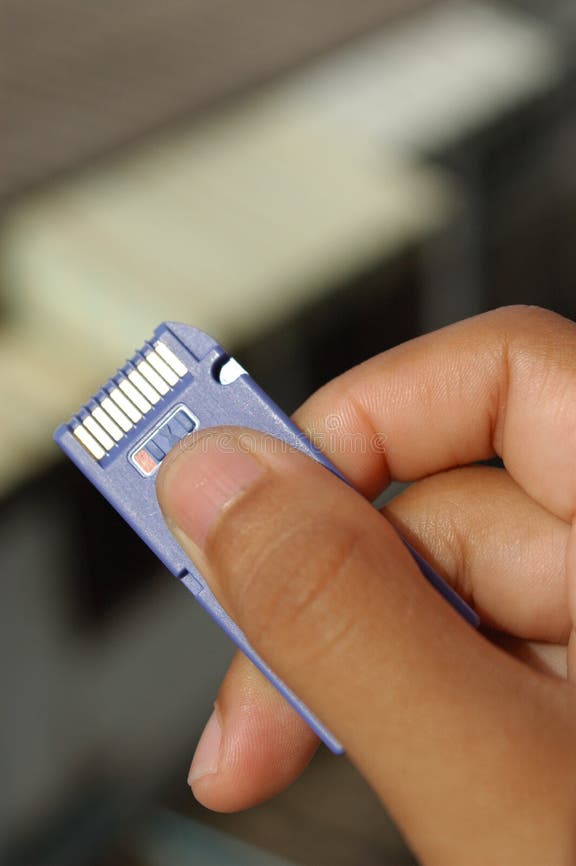 Girl Holding Memory Stick for Camera Stock Photo - Image of showing ...