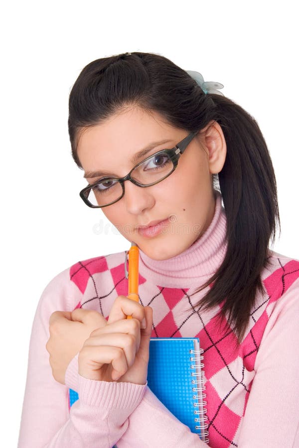 Girl holding notebook stock image. Image of practicing - 3870067