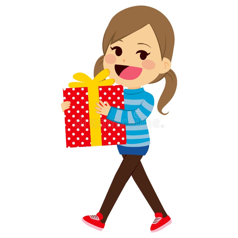 Girl Present Surprise stock vector. Illustration of birthday - 22088464
