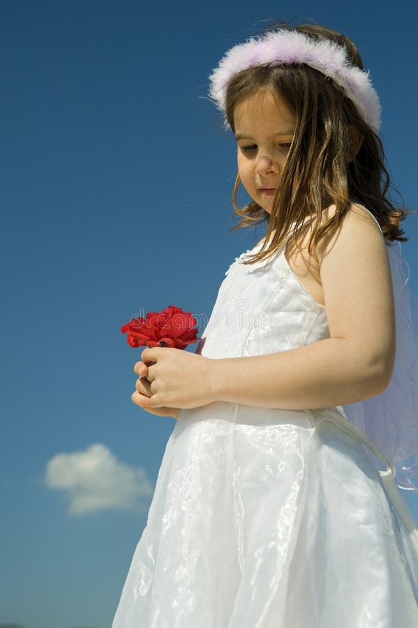 Girl holding red roses stock photo. Image of hand, girl - 5131846