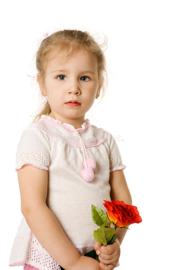 Girl holding rose stock photo. Image of girl, beautiful - 18620194