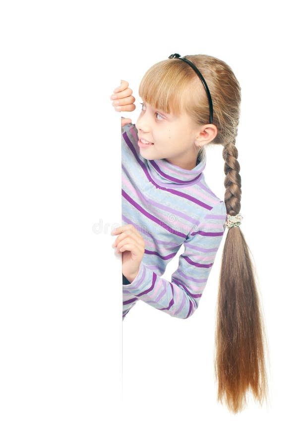 Girl holding sign stock image. Image of looking, model - 21435883