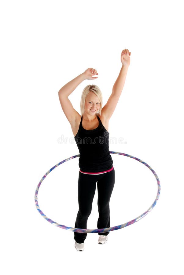 Girl Hooping stock photo. Image of looking, hair, exercising - 20785616