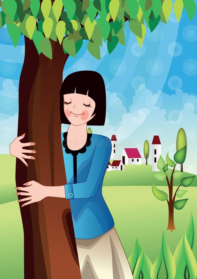 Hugging Tree Stock Illustrations – 1,231 Hugging Tree Stock ...