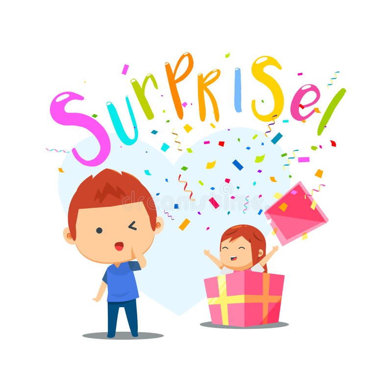 A girl inside gift box stock vector. Illustration of people - 166445288