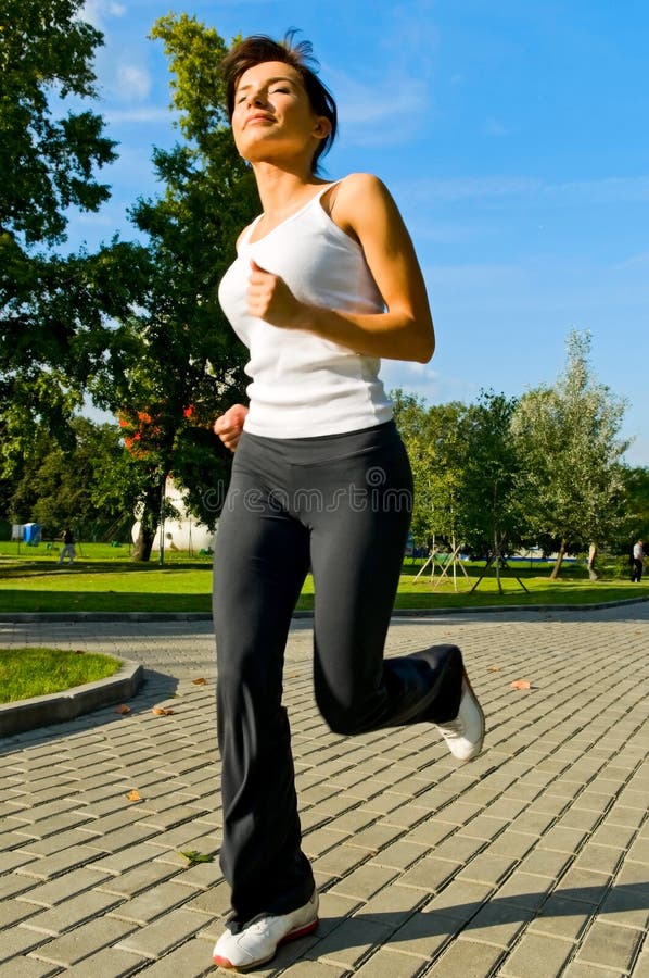 Guy jogging stock image. Image of runner, close, practise - 15733405