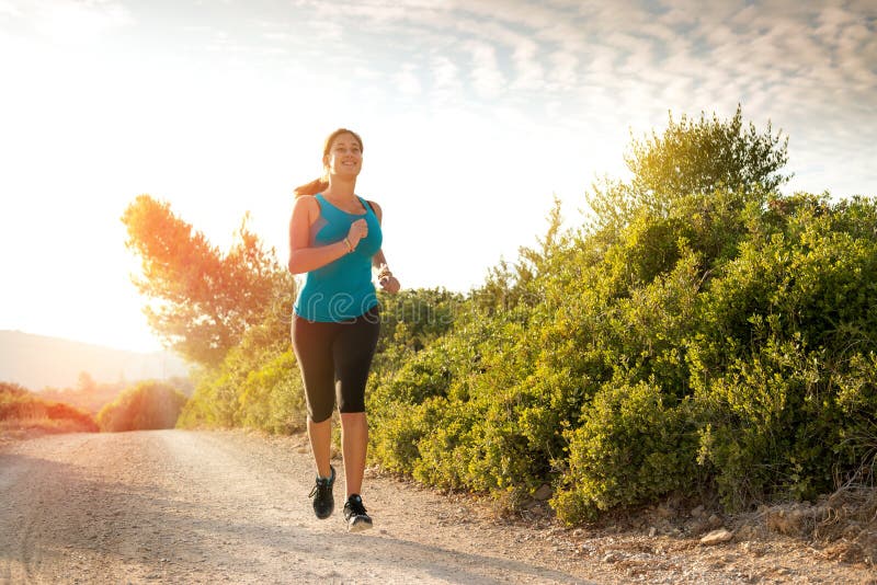 Girl jogging stock image. Image of active, health, female - 62033151