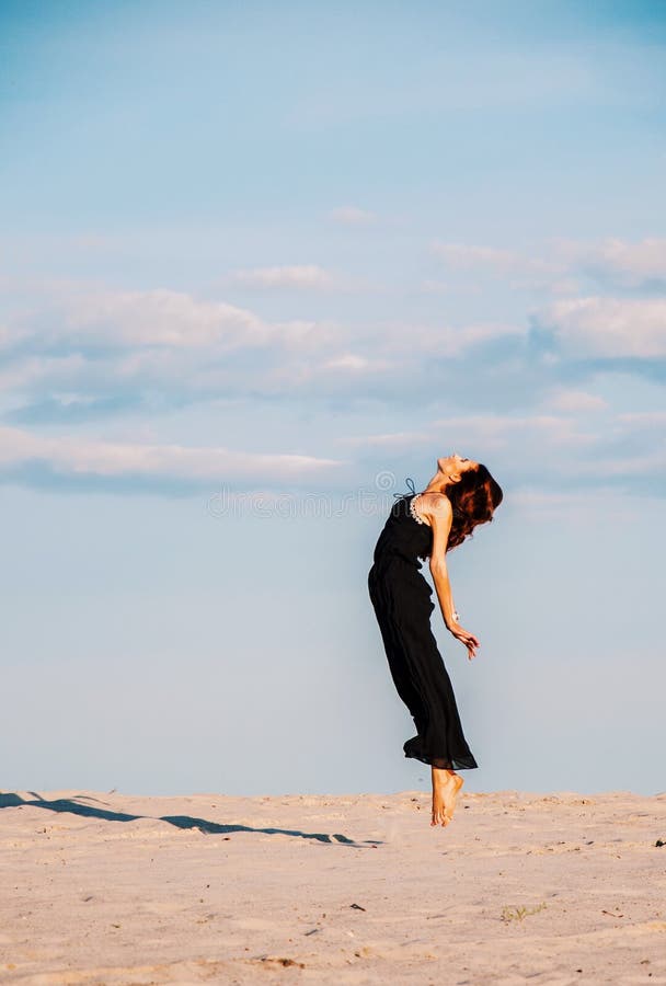 Jump to freedom! stock photo. Image of foam, coast, relaxation - 13934262