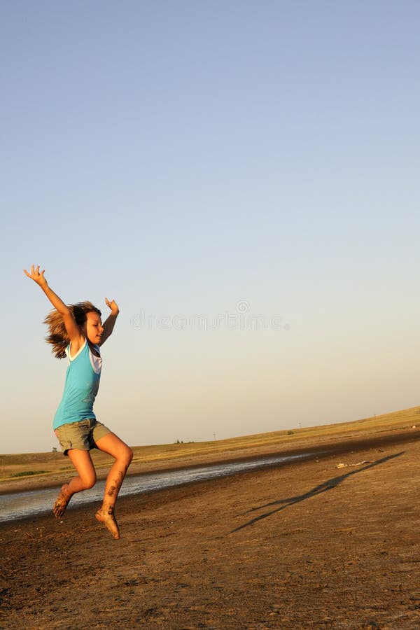 Girl jumping stock photo. Image of summer, optimistic - 10462972